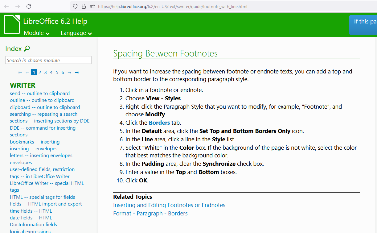 Footnote display error -- top lines of text cut off - English - Ask ...