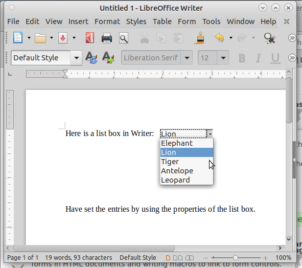 How Do You Create A List Of List Entries For A List Box In Writer English Ask LibreOffice